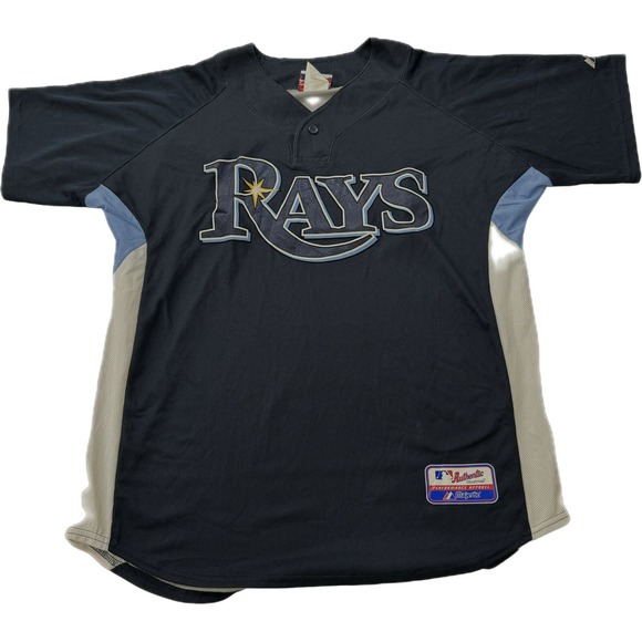 Majestic | Shirts | Vintage Tampa Bay Rays Mlb Team Navy Baseball ...
